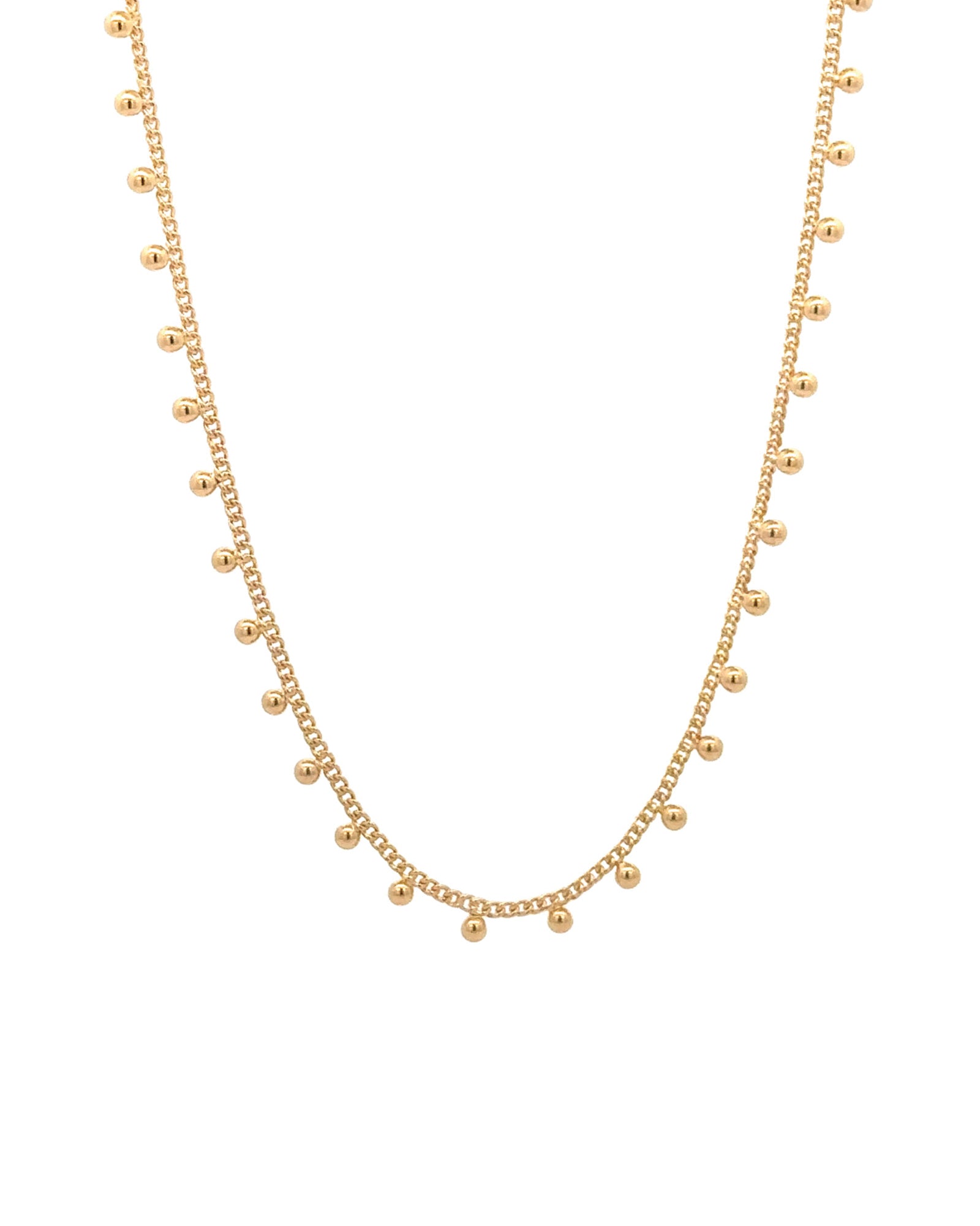 Baseline Bead Dangle Choker 18k Gold Plated | Blue Ruby Jewellery, Canada