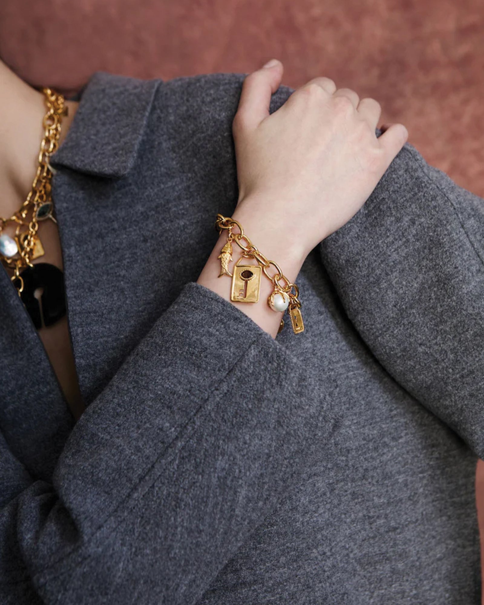 Chan Luu Lock and Key Charm Bracelet | Blue Ruby Jewellery, Canada