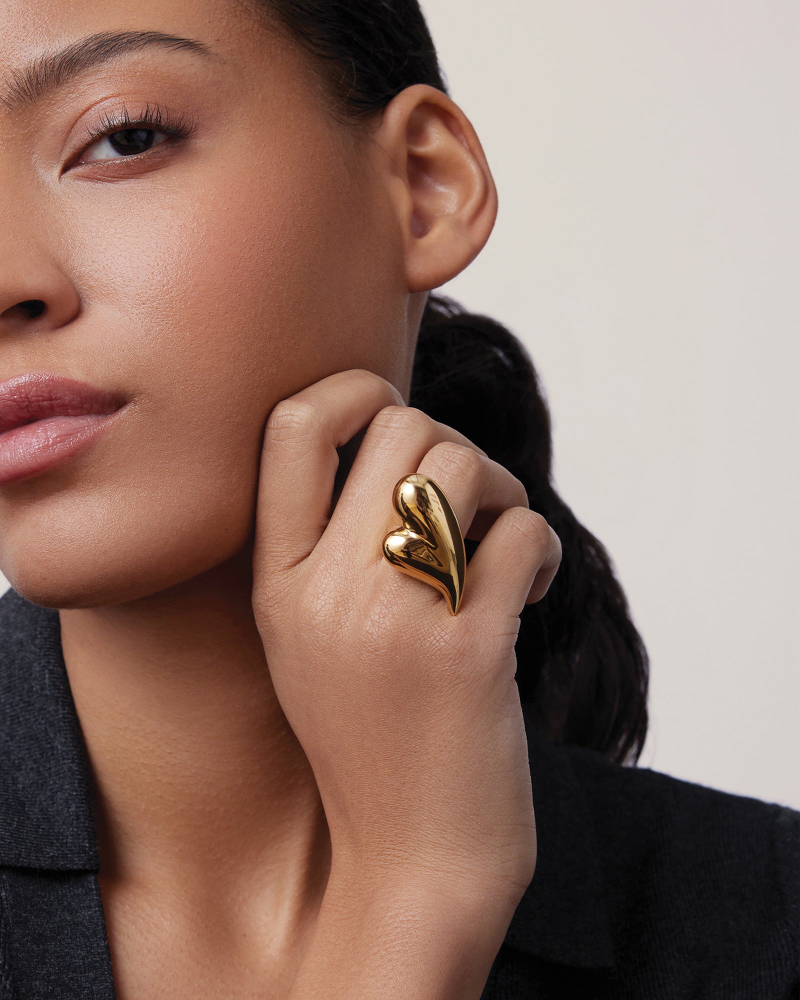 Jenny Bird Puffy Heart Ring | Blue Ruby Jewellery, Canada