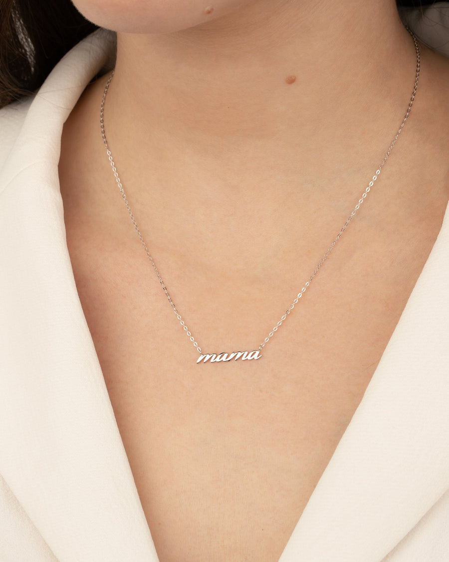 Goldhive Mama Cursive Necklace | Blue Ruby Jewlellery, Canada – Blue ...