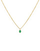 Leah Alexandra Sofia Slice Necklace 14k Gold Vermeil, Emerald | Blue Ruby Jewellery, Canada